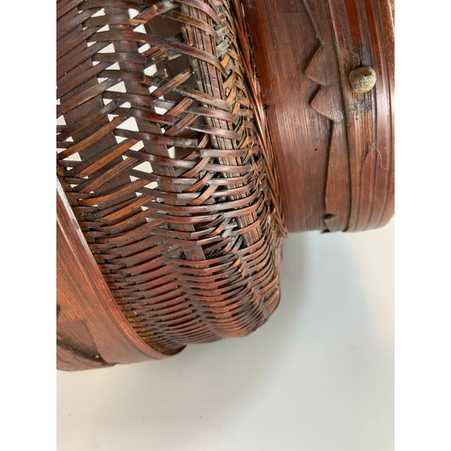 Antique Chinese Woven Bamboo Basket | Chairish