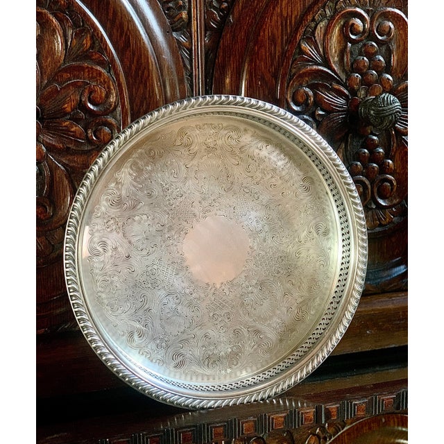 Vintage Wm. Rogers 671 Silverplate Round Reticulated Bar Serving ...