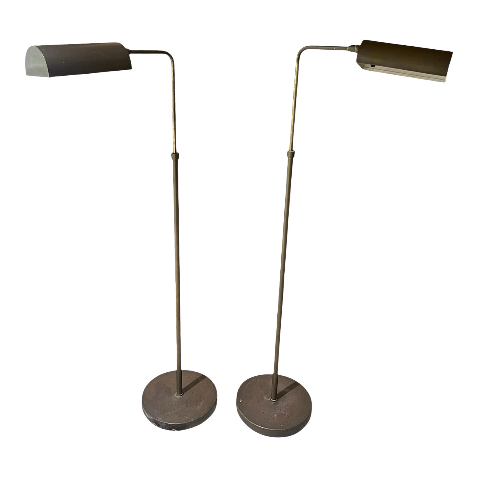 Brass Reading Lamps - Set of 2 | Chairish