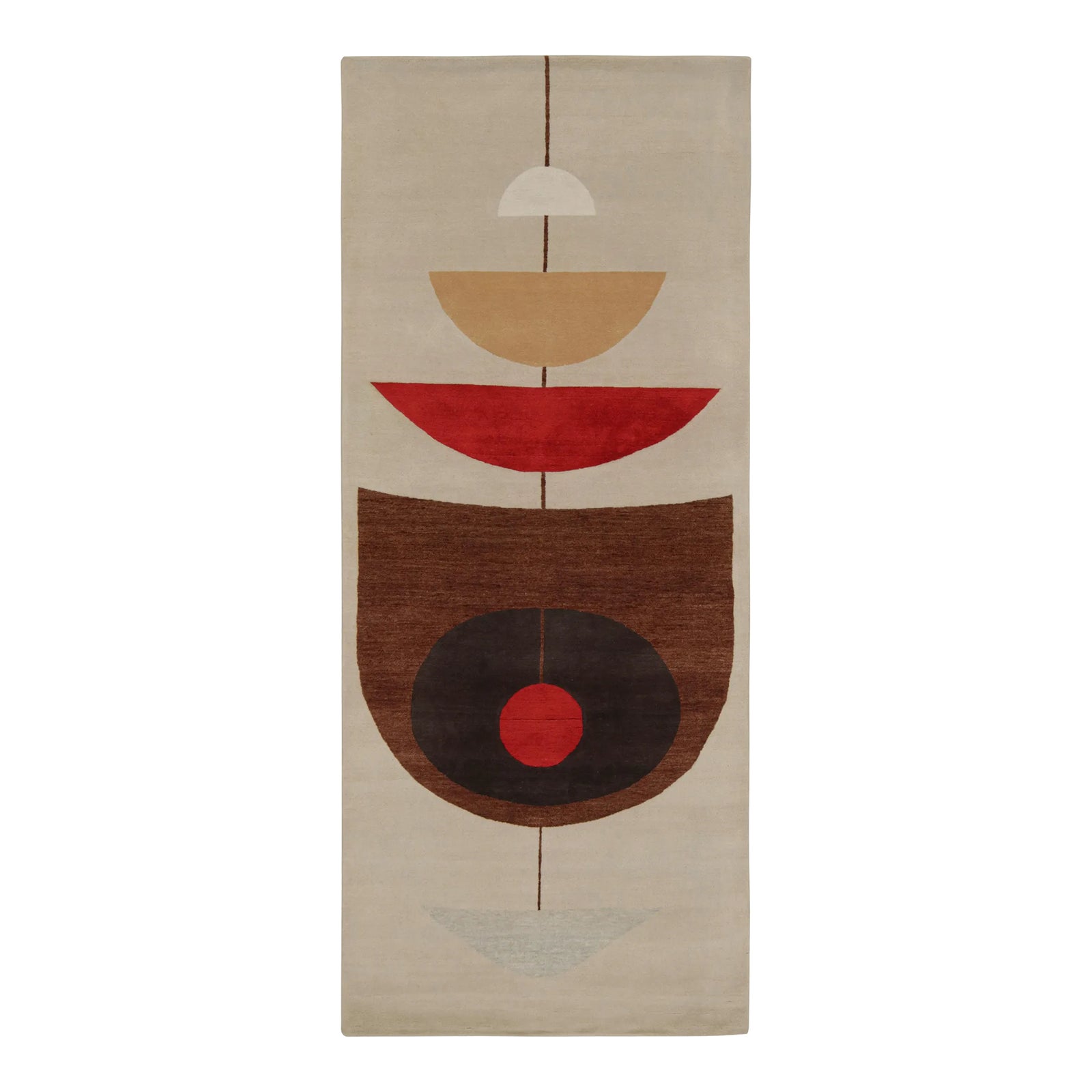 Rug & Kilim X Jenn Ski Beige Mid-Century Modern Style Rug With ...