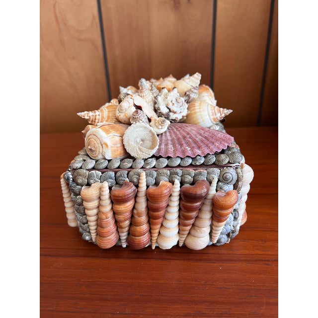 Vintage Large Seashell Box | Chairish