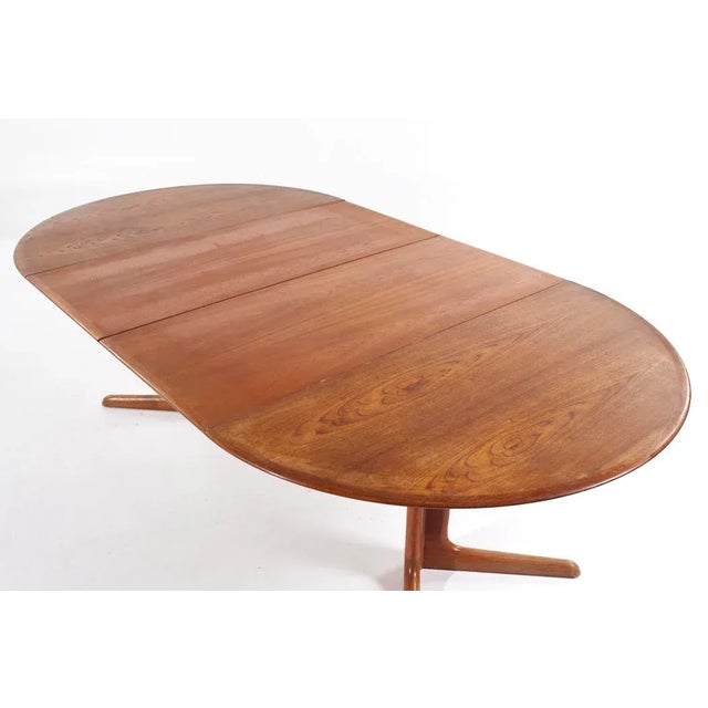 Skovby Mid Century Danish Teak Expanding Dining Table With 2 Leaves ...