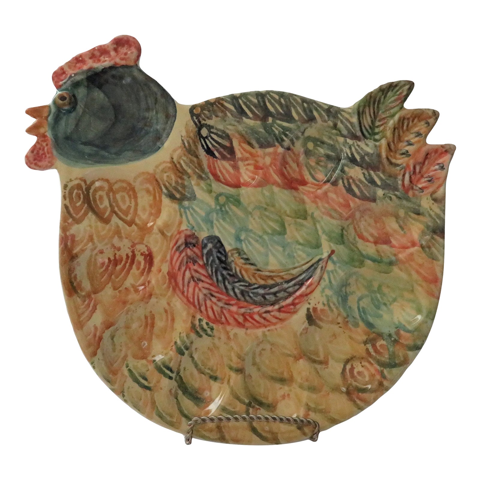 Vintage 1990s Hand-Painted Italian Chicken Shape Egg-Deviled Egg ...