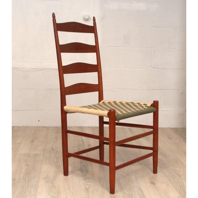 Set of 3 Antique Shaker Ladder Back Chairs | Chairish