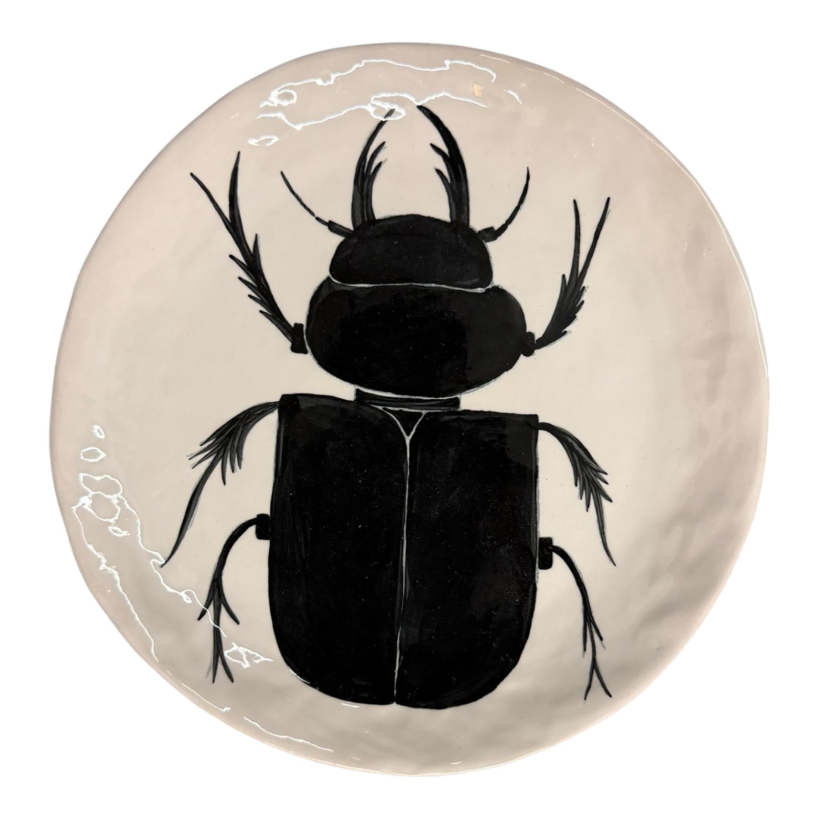 Bug Plates by Gemma Orkin - Black Insect | Chairish