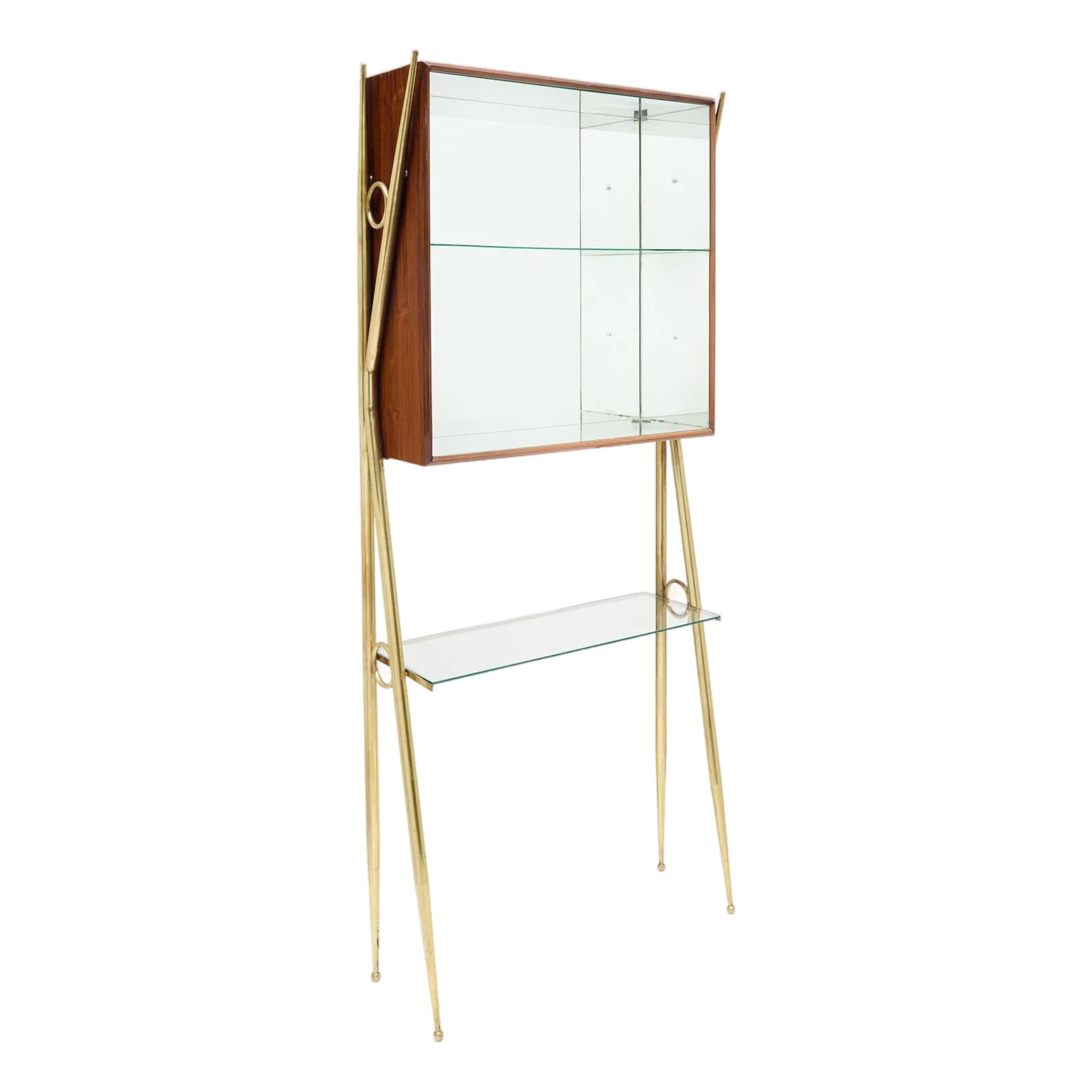 Italian Mid-Century Bar Cabinet in the Manner of Gio Ponti | Chairish