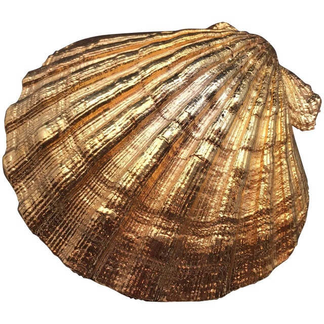 Creel and Gow Gold-Plated Pecten Shell, Symbol of Pilgrims & of Emblem ...