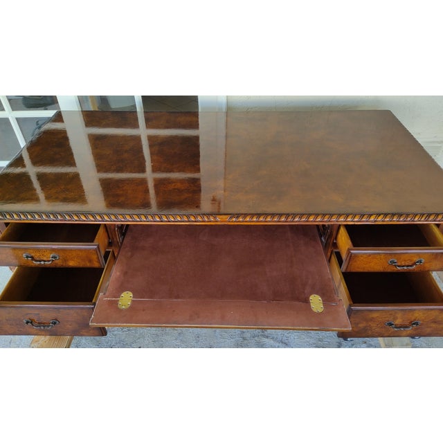 Queen Anne Style Ornate Writing Desk | Chairish