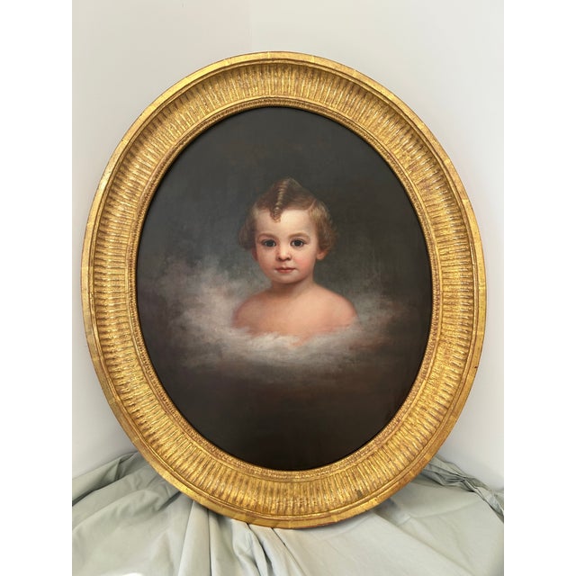 Late 18th Century Early Child Portrait With Early Portrait of a Woman ...