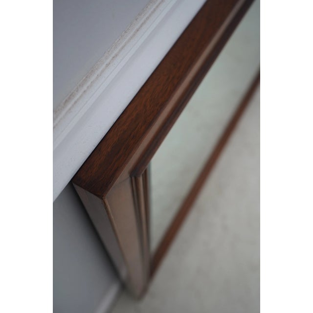 Stickley Solid Mahogany Rectangular Beveled Glass Mirror | Chairish