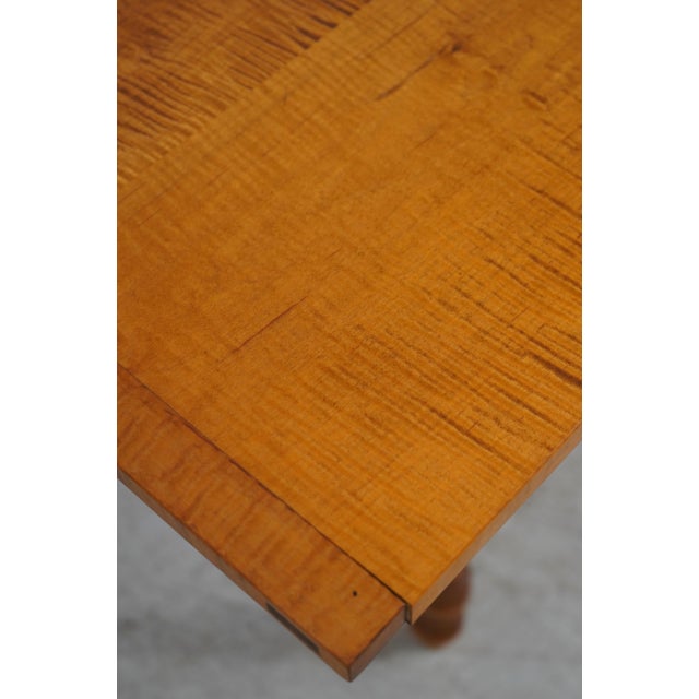 Tiger Maple Bench Made Dining Room Table | Chairish