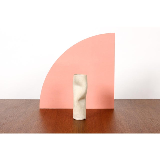 Organic Modern Sculptural Extruded Ceramic Stem Vase | Chairish