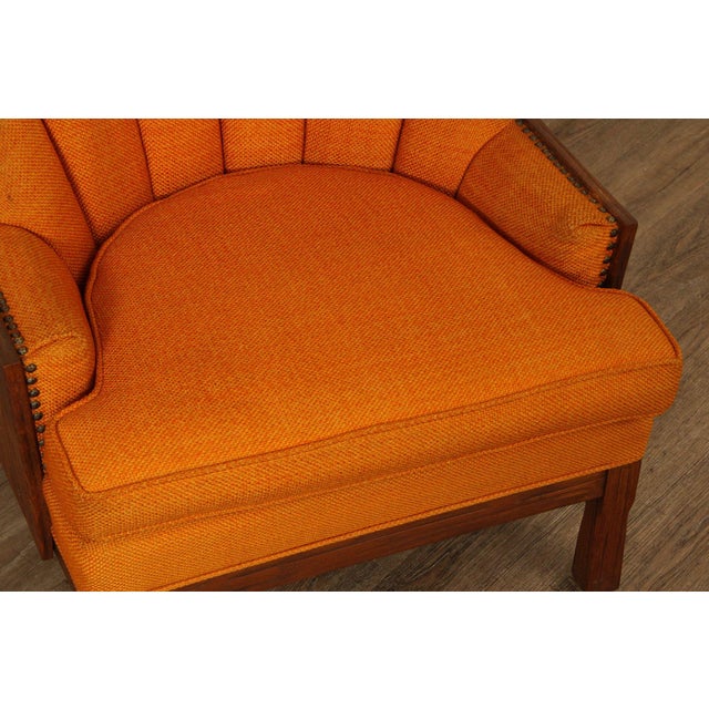 Brandt Ranch Oak Barrel Lounge Chair | Chairish