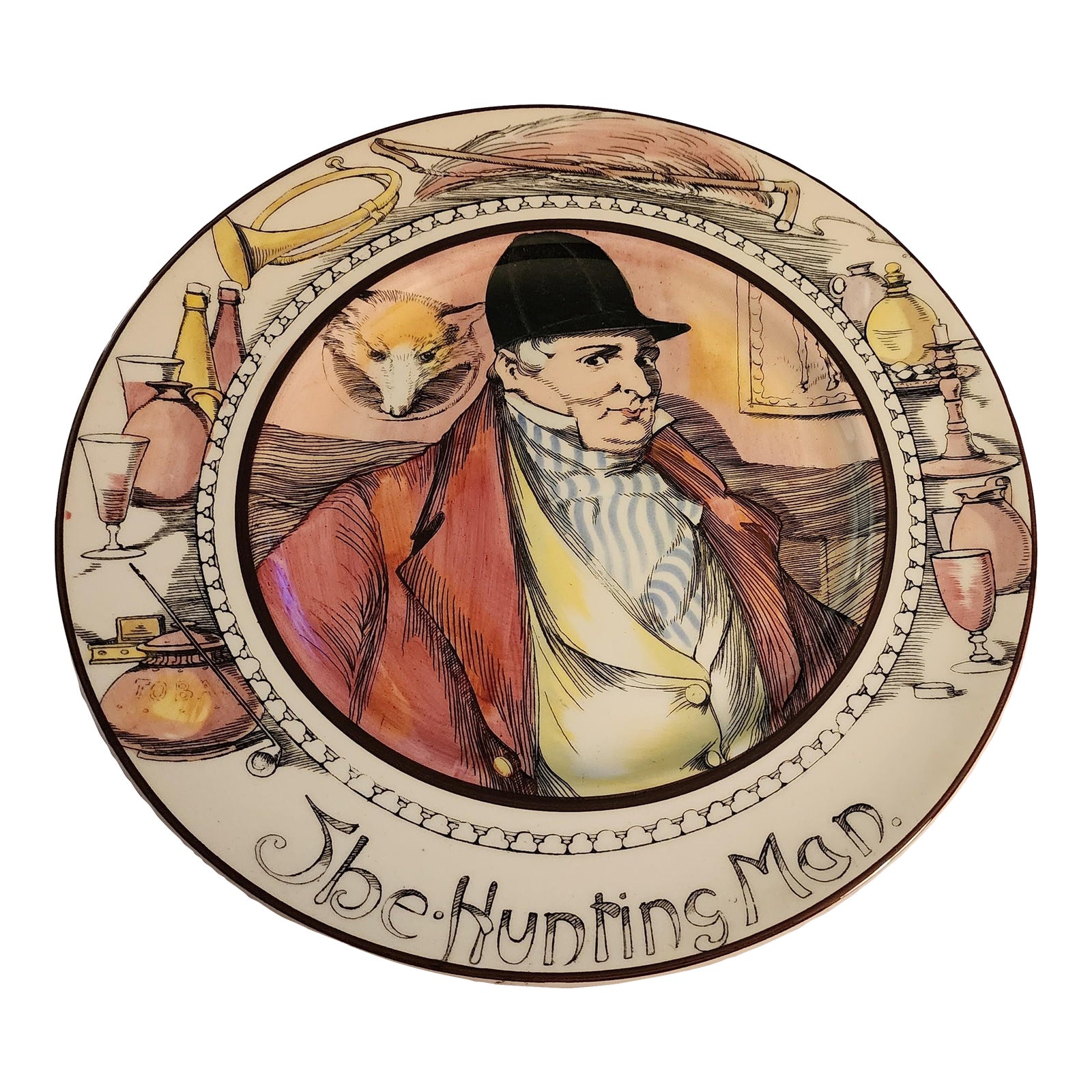 Mid-20th Century "The Hunting Man" Royal Doulton English Ceramic Plate | Chairish