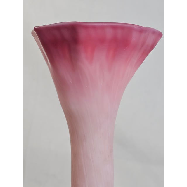 Late 19th Century Mt Washington Tall Quilted Pink Cameo Glass Vase ...