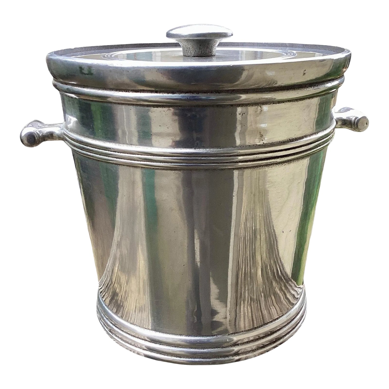 Mid Century Cast Pewter Ice Bucket by Wilton-Columbia,PA | Chairish