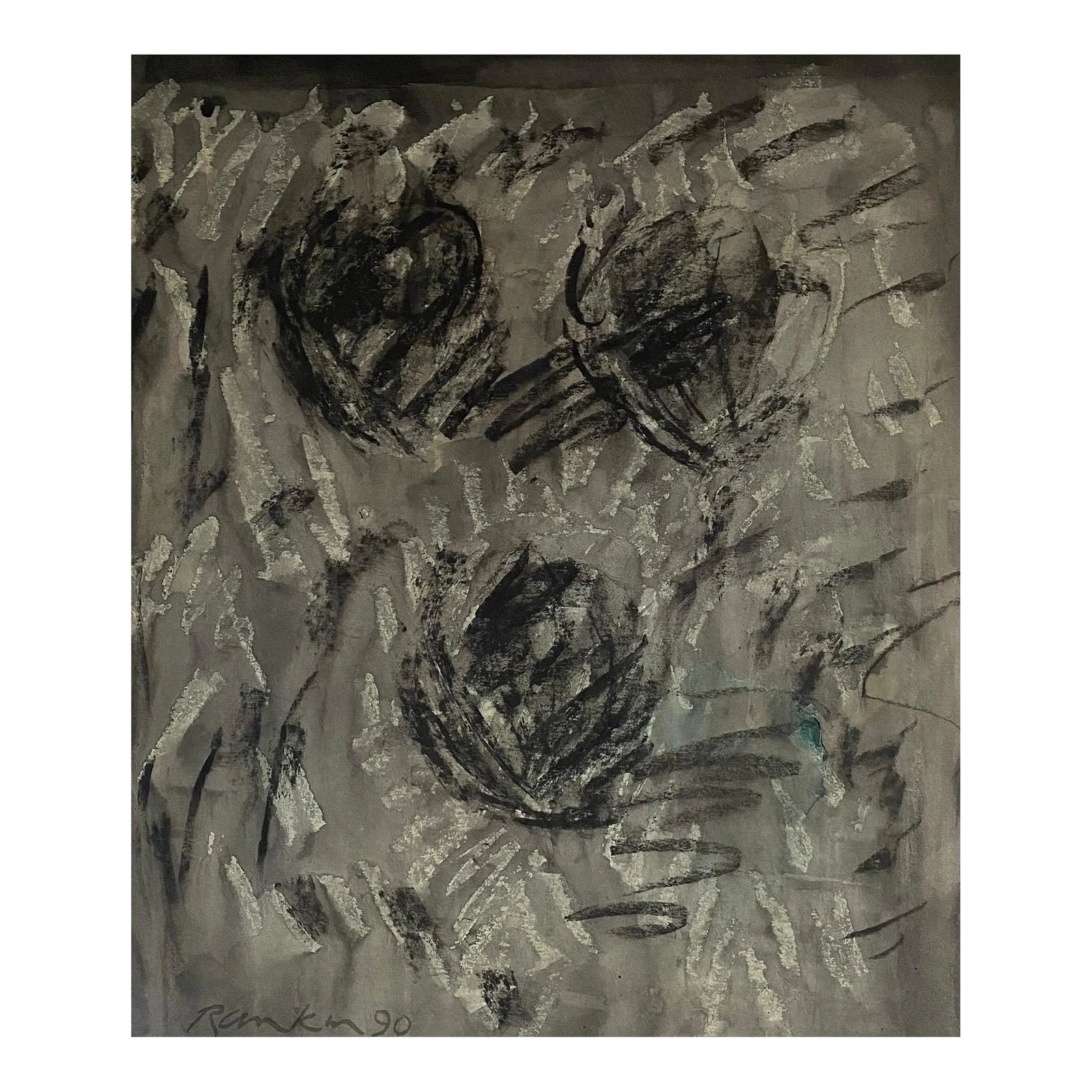 David Rankin, Australian Abstract Expressionist Gouache Painting ...