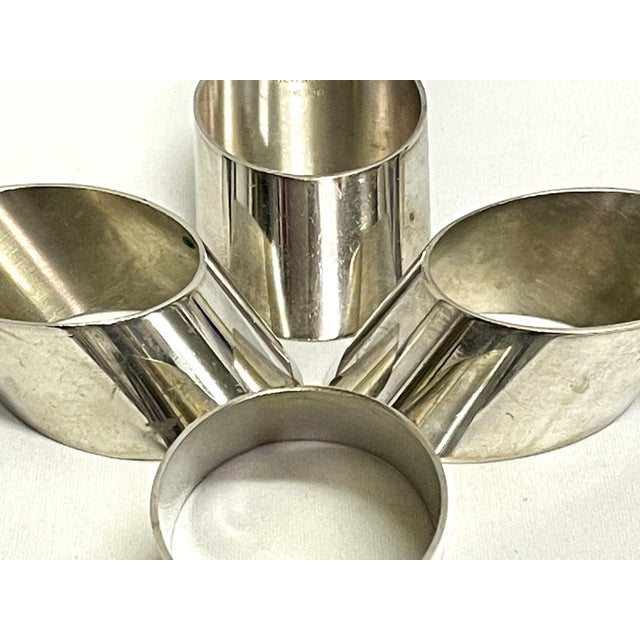 Vintage Leonard Silver Plated Napkin Rings - Set of 4 | Chairish