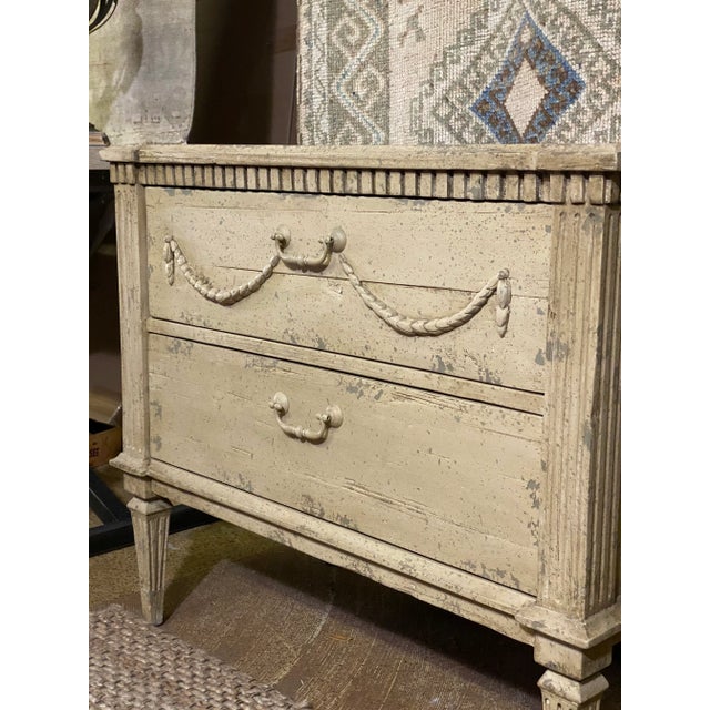 Pair of Painted & Distressed Chests with 2 Drawers | Chairish
