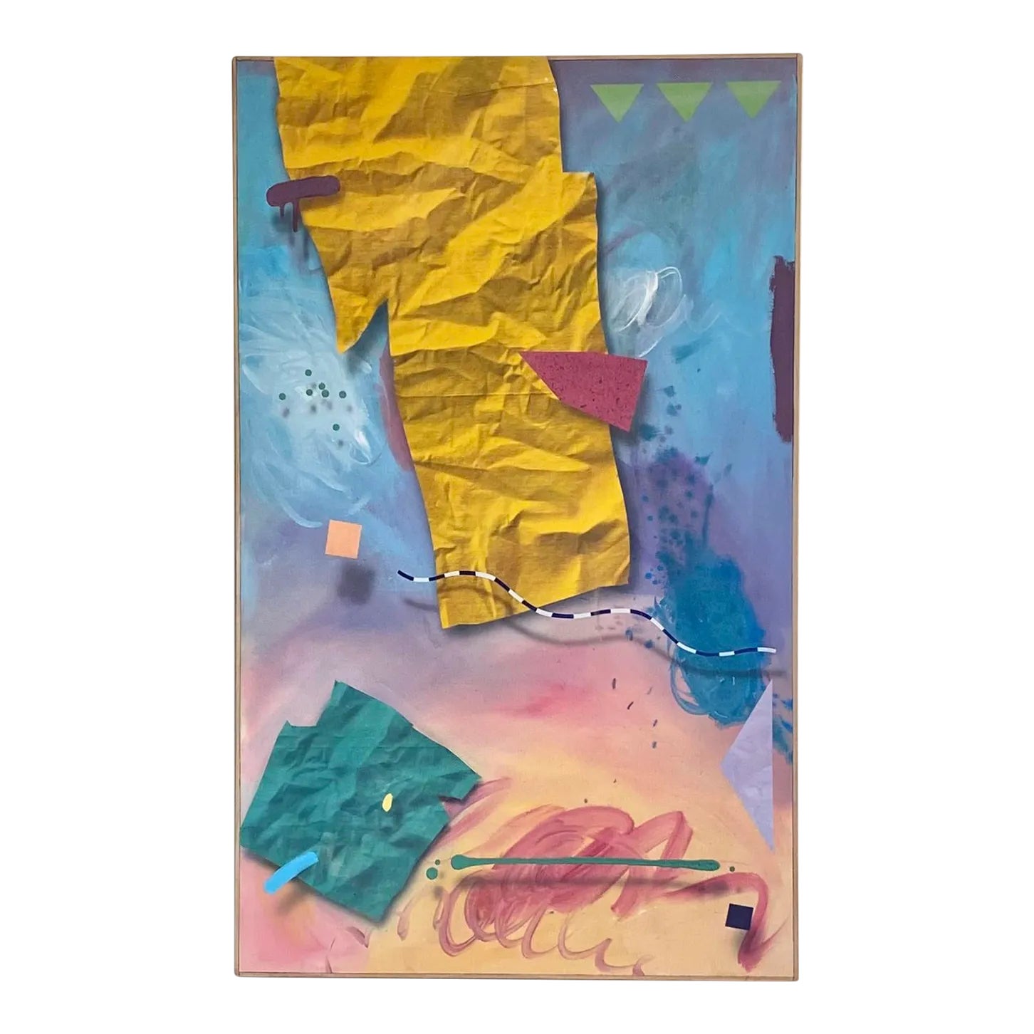 52"h Postmodern Original Colorful Painting by Carlos Frésquez ...