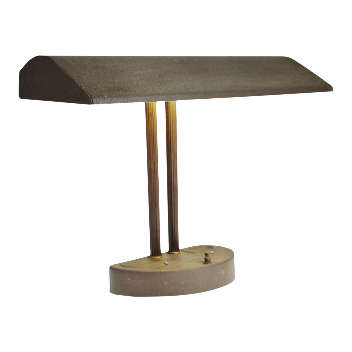 Art Deco Industrial Desk Lamp | Chairish