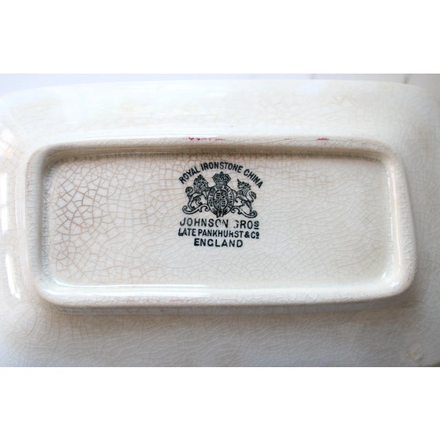 Late 19th C. English Johnson Brothers Crazed Ironstone Butter Dish ...