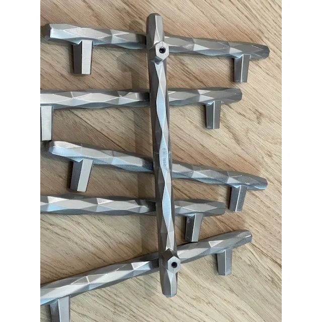 Contemporary Solid Stainless Steel Cabinet Pulls: Set of 6 | Chairish