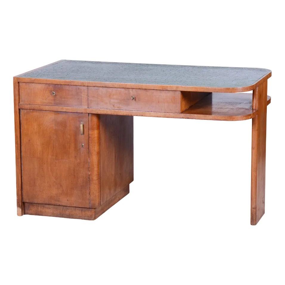 Czech Cherry Writing Desk by J. Halabala for Up Zavody, 1930s | Chairish