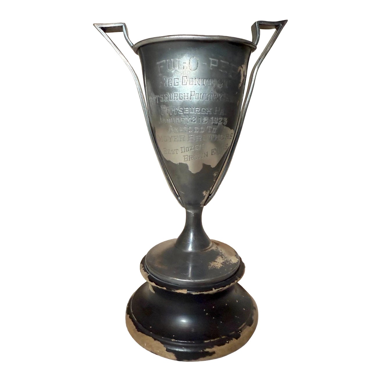 Rare Antique 1923 Silverplate Ful-O-Pep Best Dozen Poultry Eggs Trophy ...