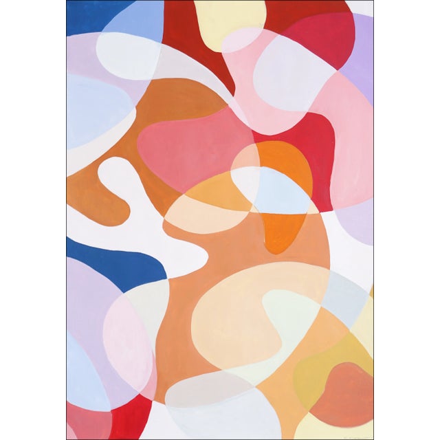 2024, Avant-Garde Style Large Painting Diptych of "Rainbow Curves", Acrylic Painting on ...