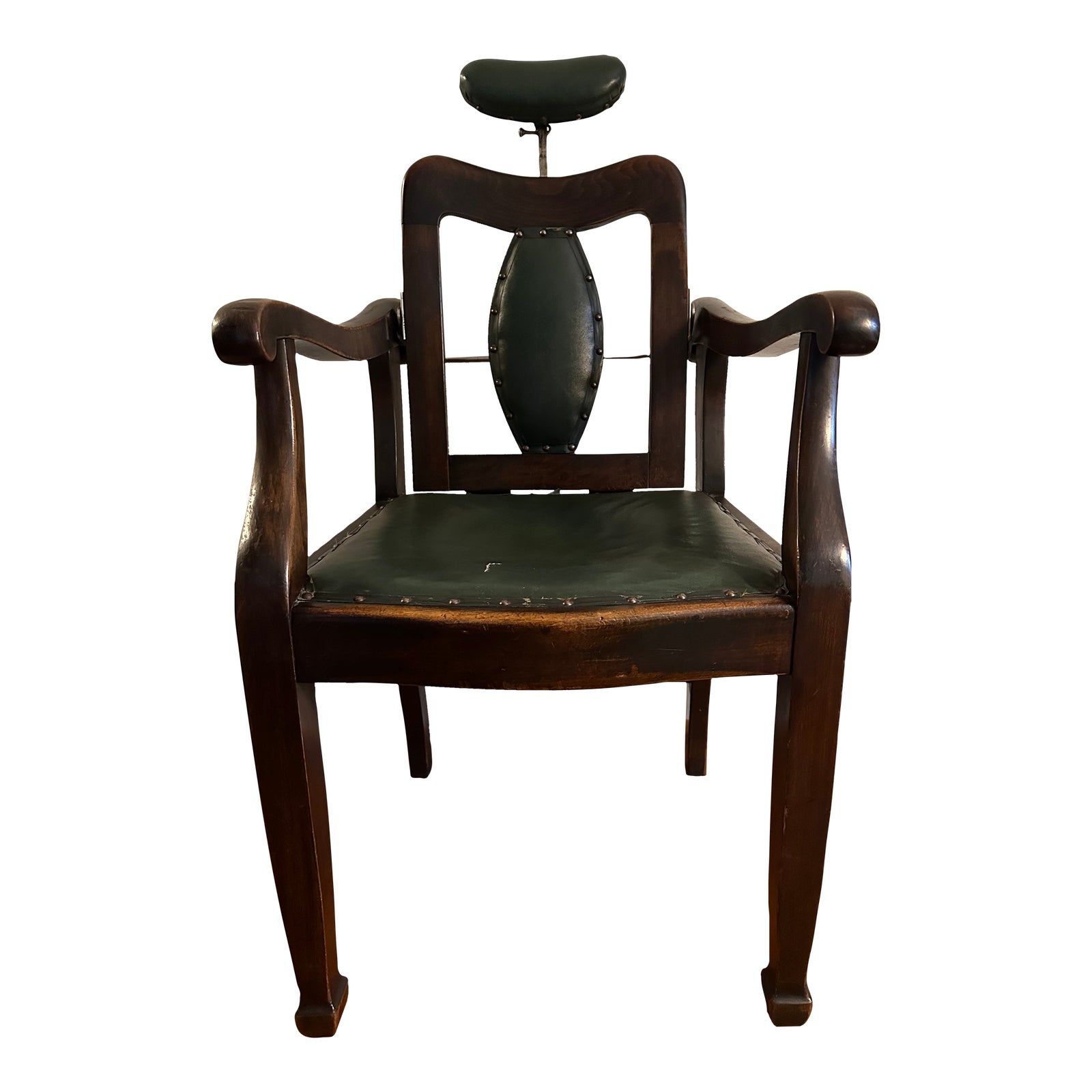 Early 1900s Antique Barber Shaving Chair "Ogee" Hardware Barbershop ...