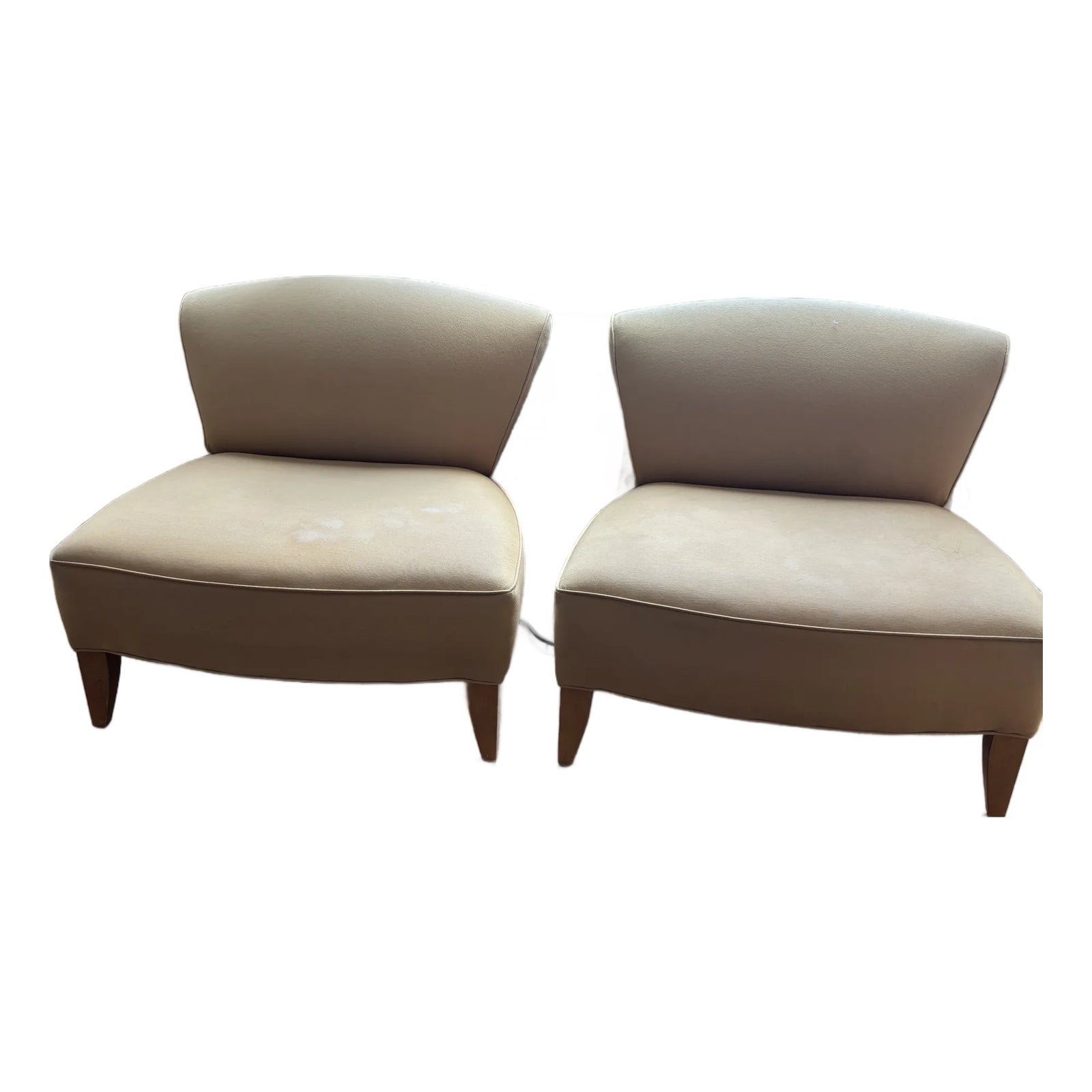 Pair of Amelia Chairs by Todd Hase – Art Deco-Inspired Fan Back Slipper ...