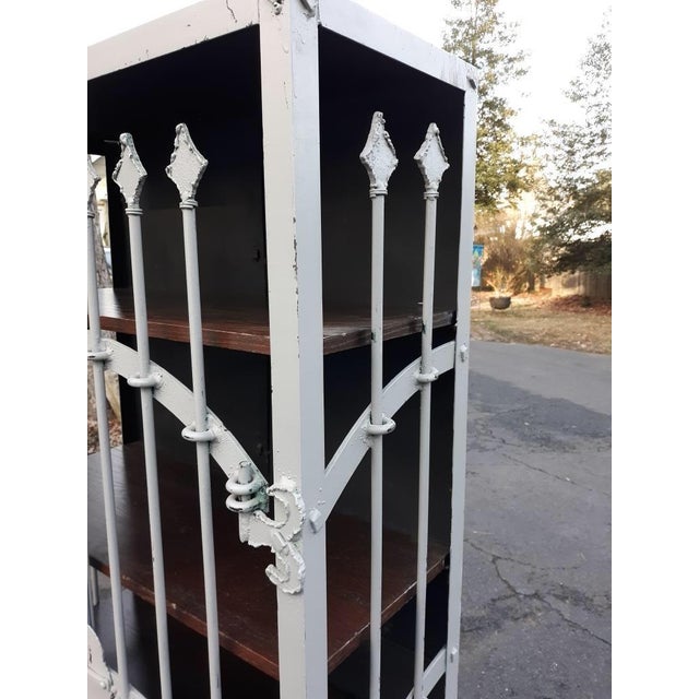 Brutalist Steel Armor Motif Bookcase | Chairish