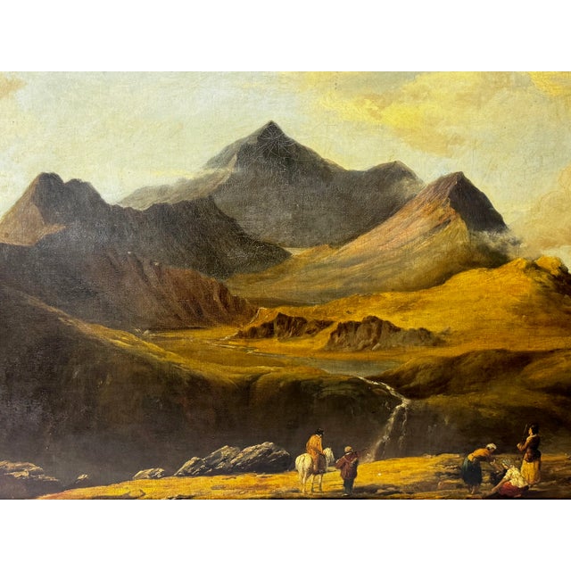 Early 19th Century Oil Painting Mount Snowdon North Wales Attributed ...