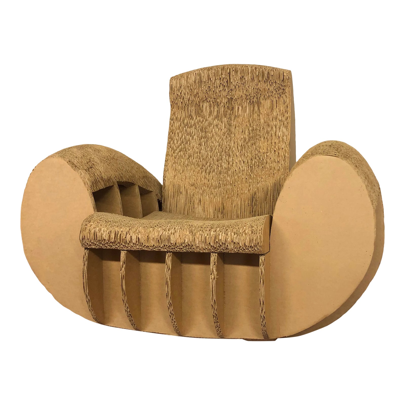 Rocking Lounge Chair Made Entirely of Cardboard | Chairish