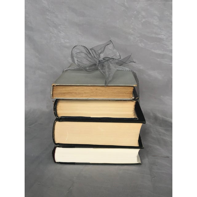 Black & Gray Vintage Books - Set of 4 | Chairish