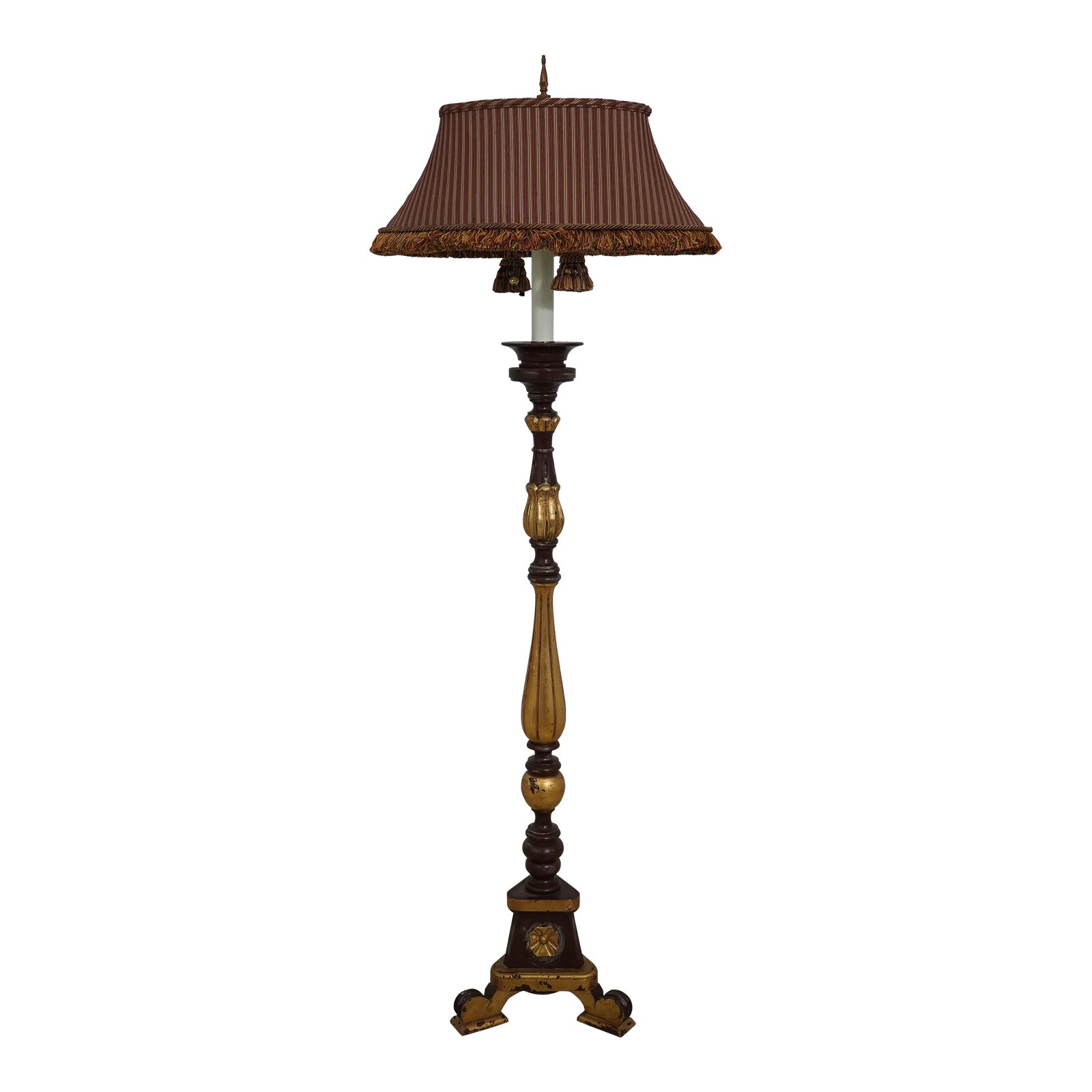 Frederick Cooper Baroque Style Carved Floor Lamp | Chairish