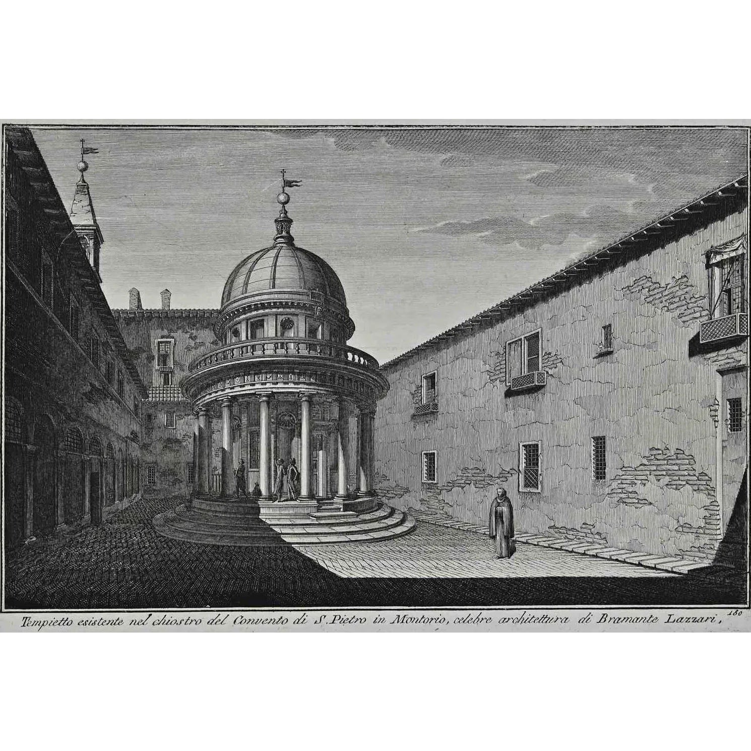 After Giuseppe Vasi, Convento di S.Pietro in Montorio, Etching, 18th ...