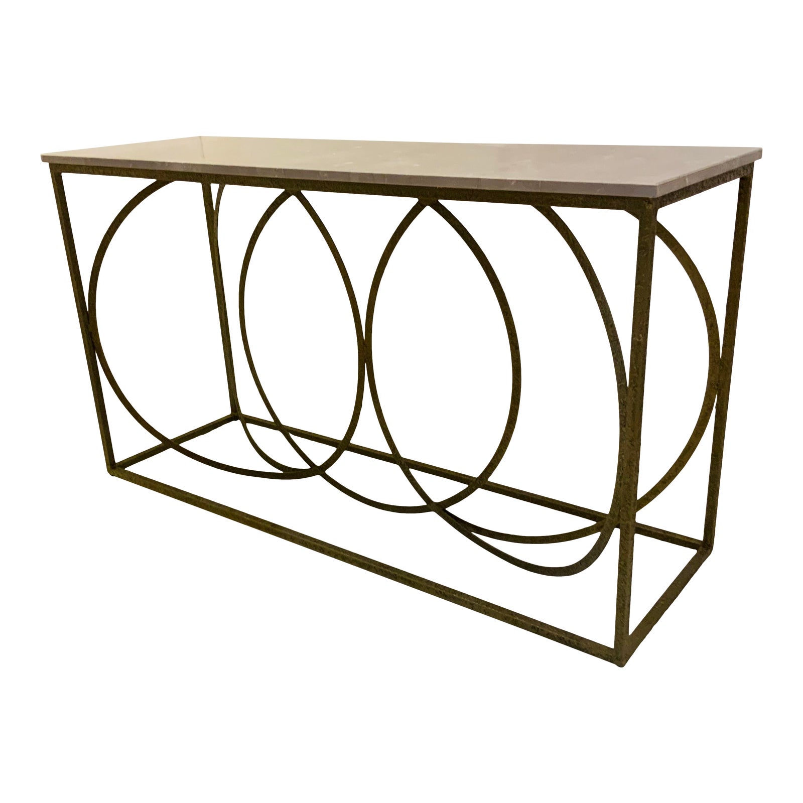 Modern Interlocking Circles Console Table | Chairish