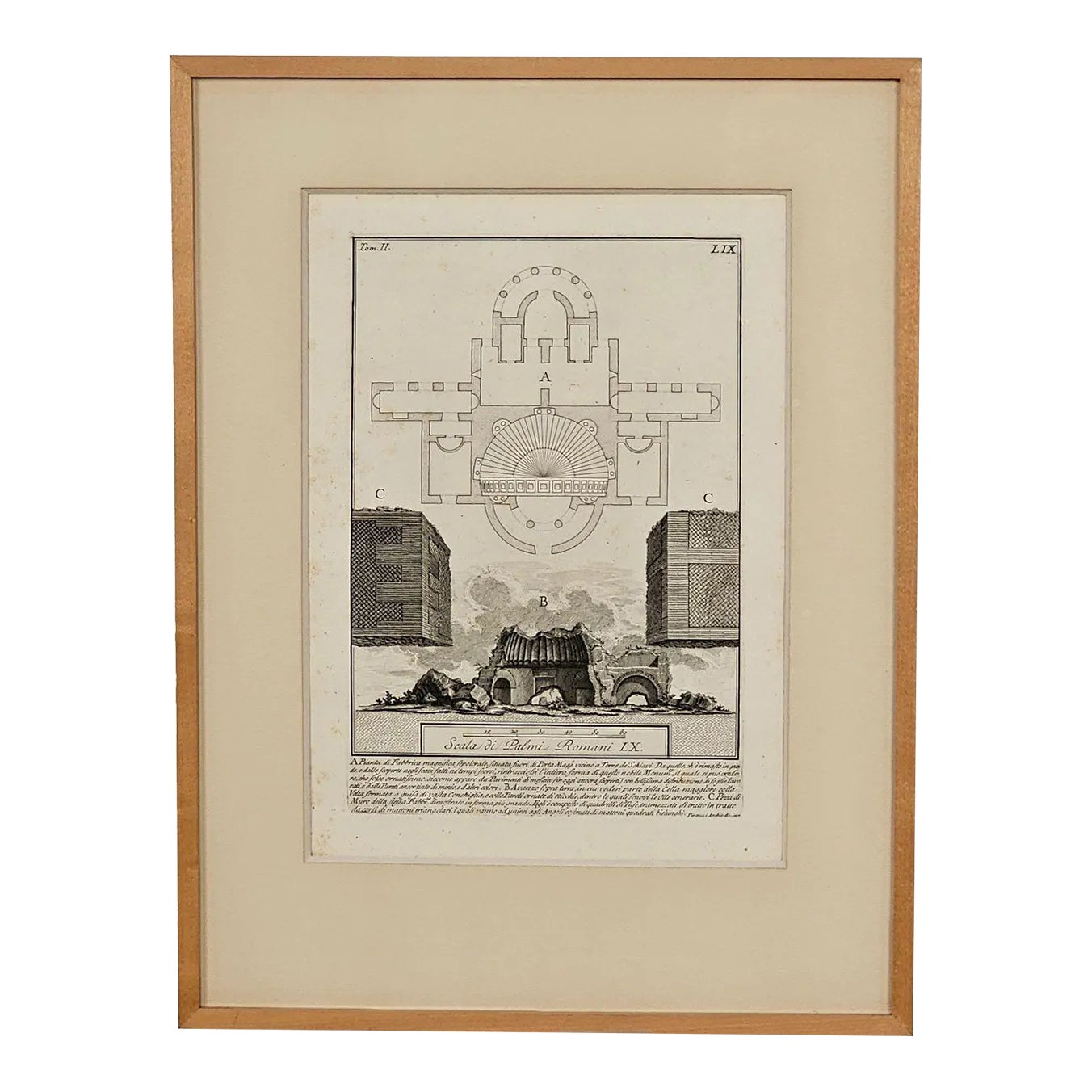 Italian Architectural Engraving, Circa 1800 | Chairish
