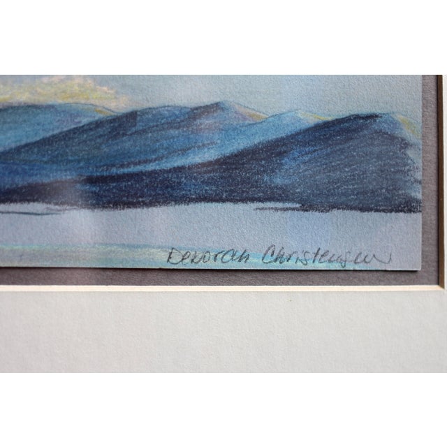 1980s "Purple Evening" Mountain Seascape Mixed-Media Drawing by Deborah ...