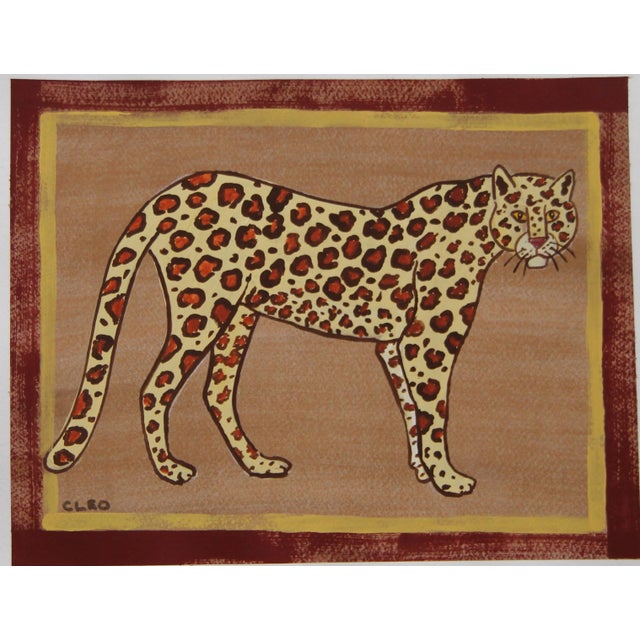 Leopard With Gold Background Expressionism Safari Original Painting by ...