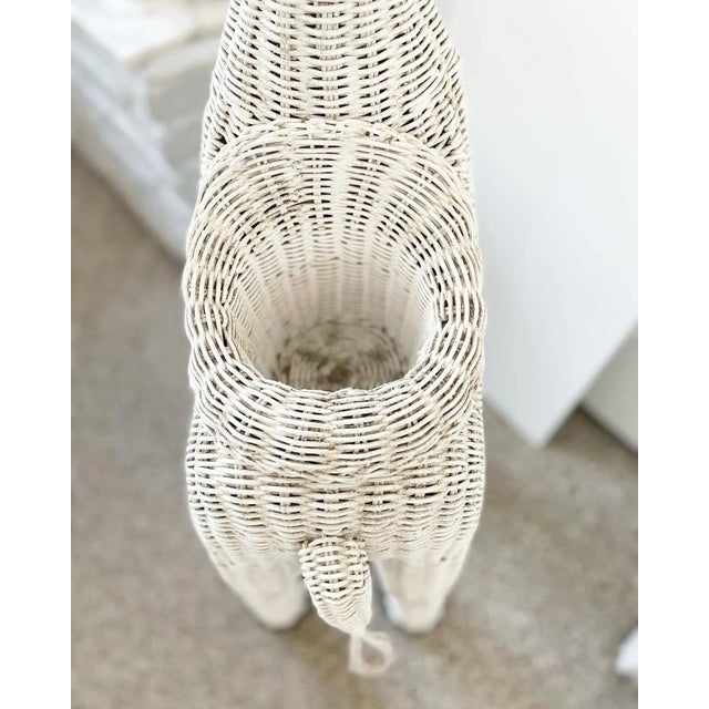 Mid-Century Wicker Giraffe Planter | Chairish