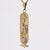 Modern 18 Karat Yellow And Rose Gold Egyptian Cartouche Pendant | Chairish