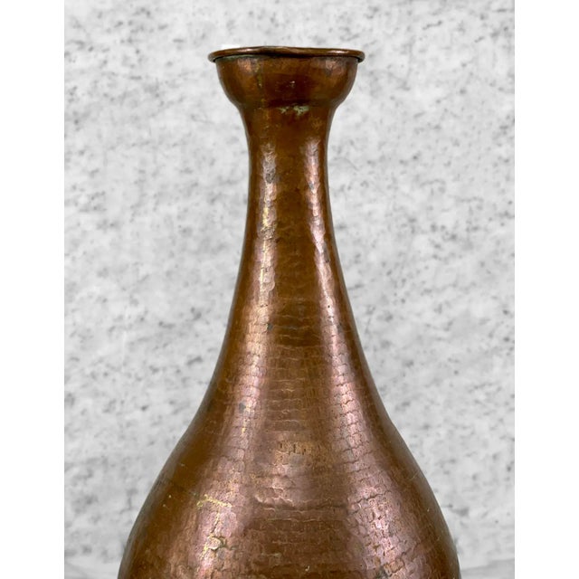 Antique Large Arts & Crafts Hammered Copper Vase | Chairish