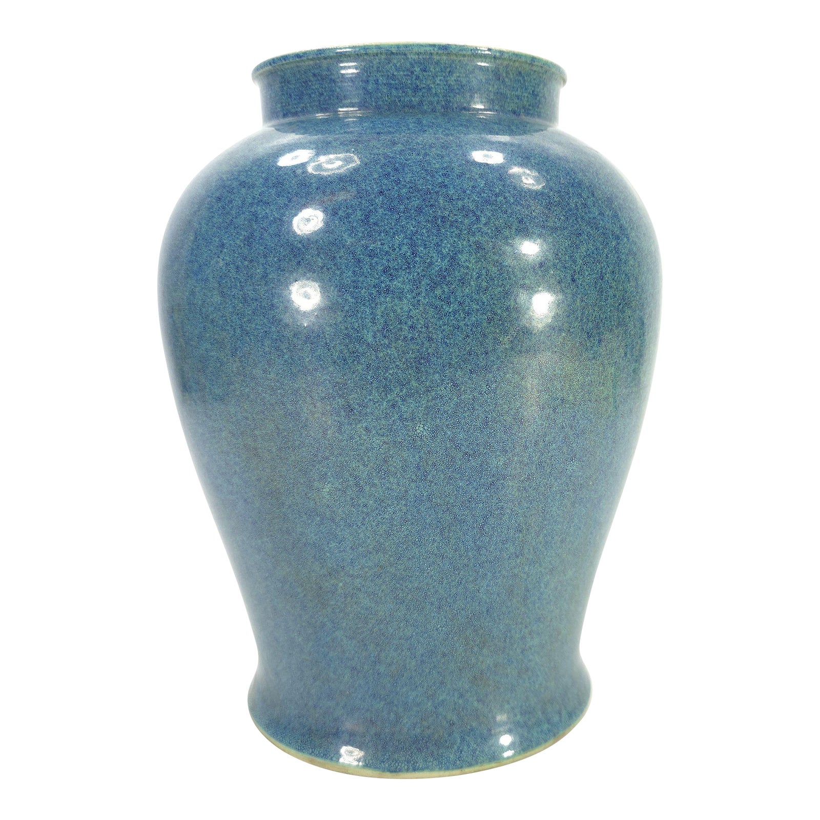Chinese Robin's Egg Blue Glaze Vase | Chairish
