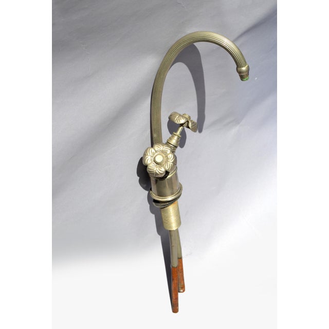 Silvered Bronze Kitchen Faucet Neoclassical France Flower Handles ...