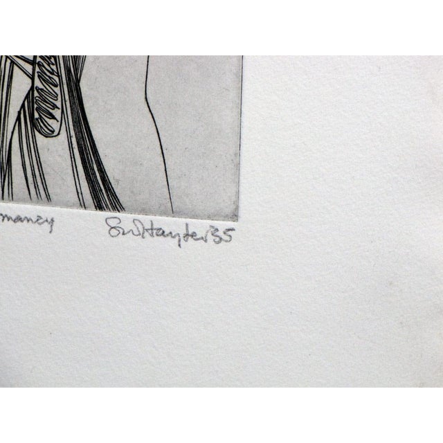 Modern Stanley Hayter Etching with Frame | Chairish