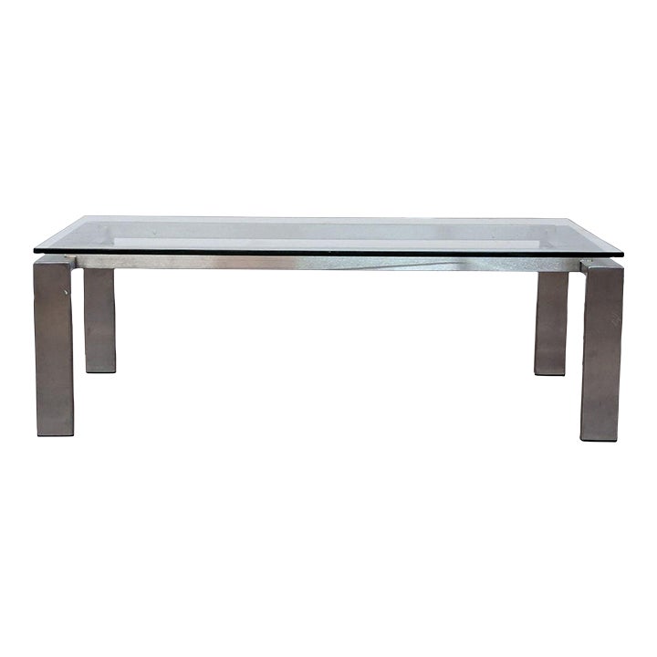 Room & Board Glass Top Coffee Table | Chairish