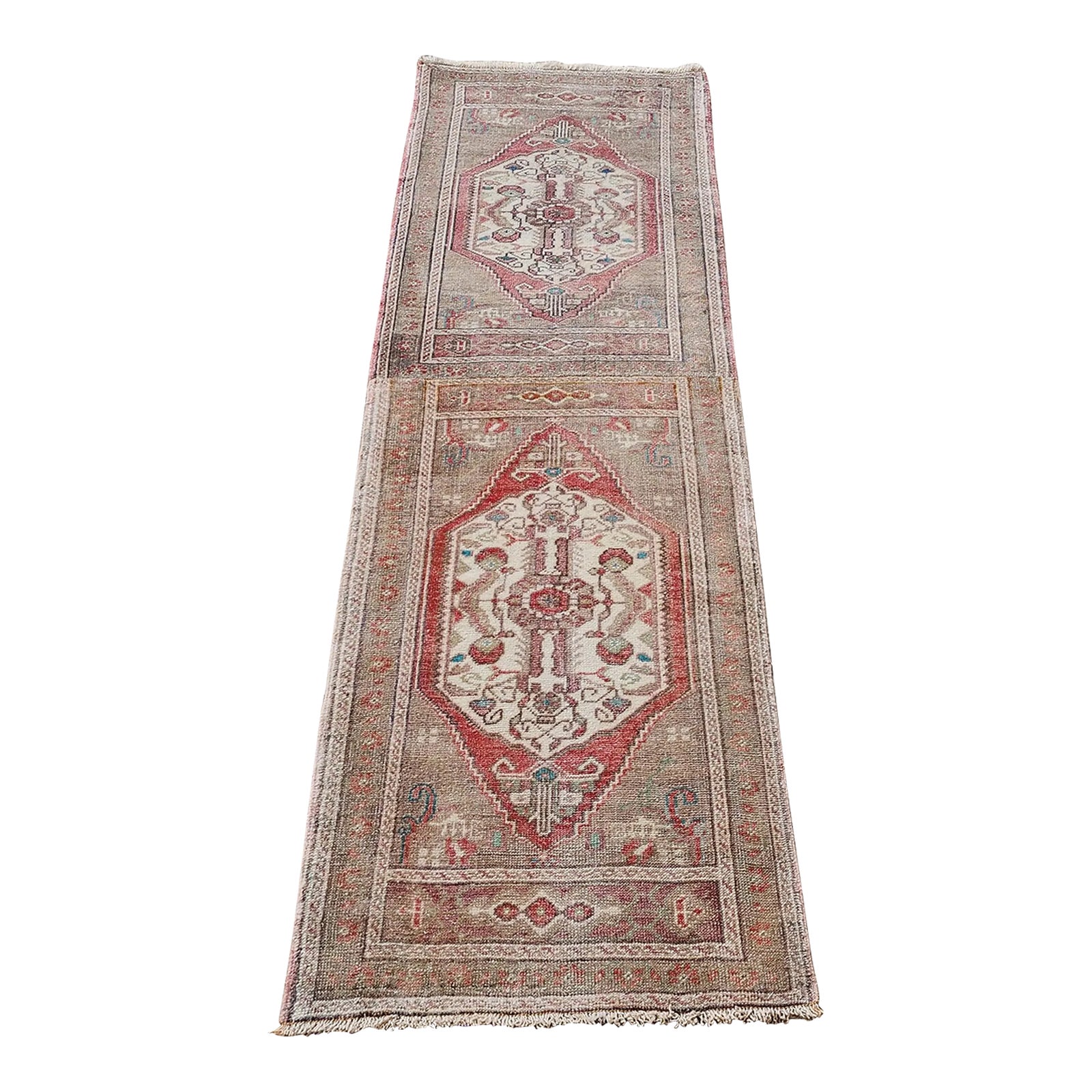 1970s Turkish Long and Narrow Runner Rug 1'10'' X 6'1'' | Chairish